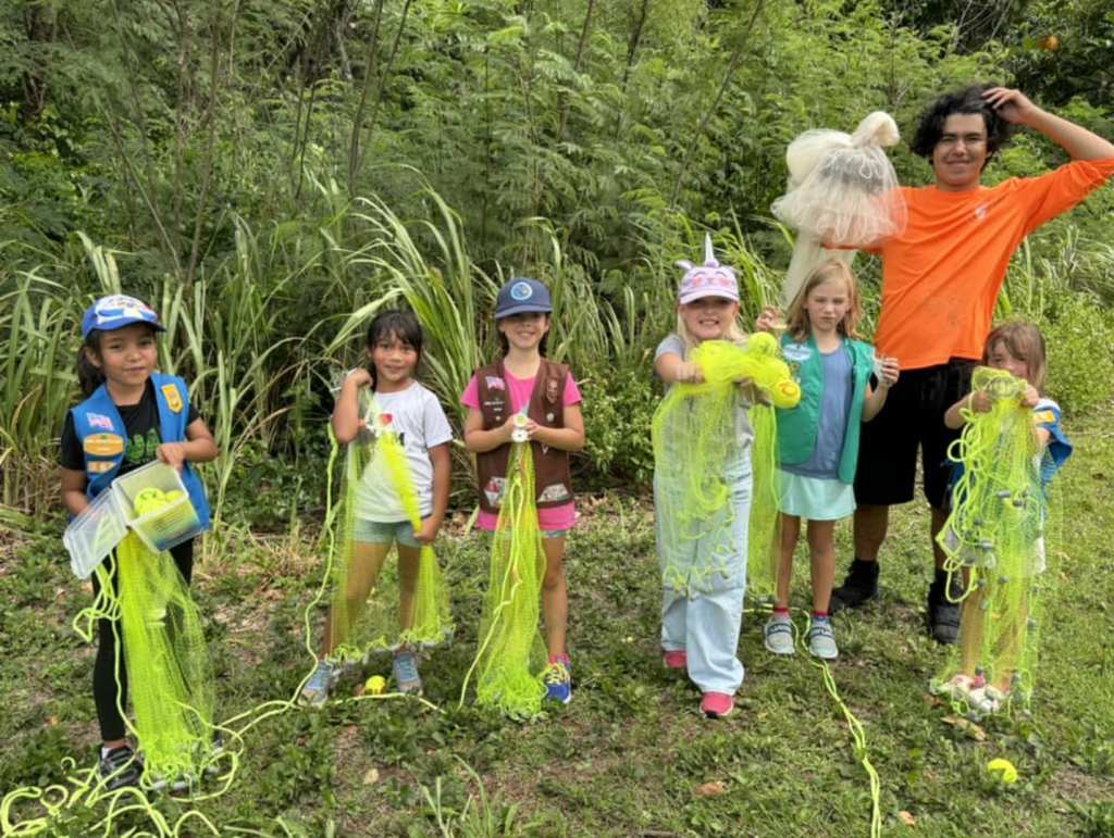 Talaya with the Guam Girl Scouts - Environment for the Americas